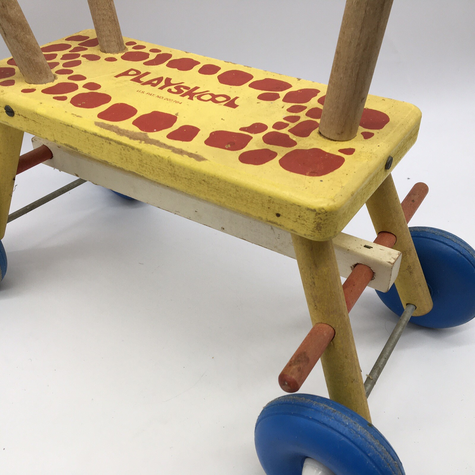 Vtg 1960s Playskool Wooden Giraffe Riding Toy Great For Doll Or Bear ...