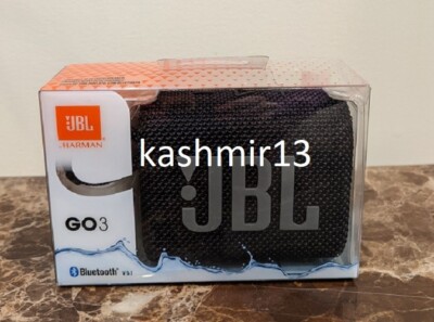 JBL GO3 Portable Waterproof Wireless Speaker - Black - New/Sealed | eBay
