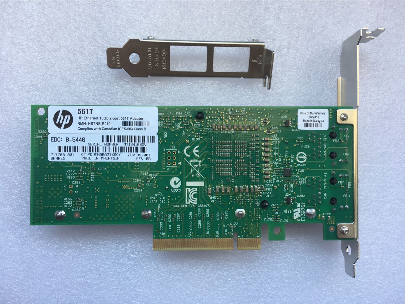 HP ETHERNET 10GB 2-PORT 561T ADAPTER 716591-B21 717708-001 | Wired | 2 ...