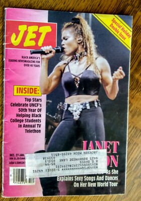 Vintage JET Magazine: JANET JACKSON Cvr; MICHAEL JACKSON 2 pgs; Dec ...