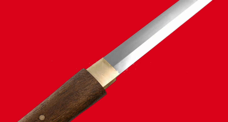 HANDMADE SPRING STEEL ZATOICHI JAPANESE SAMURAI NINJA SWORD RAZOR SHARP ...