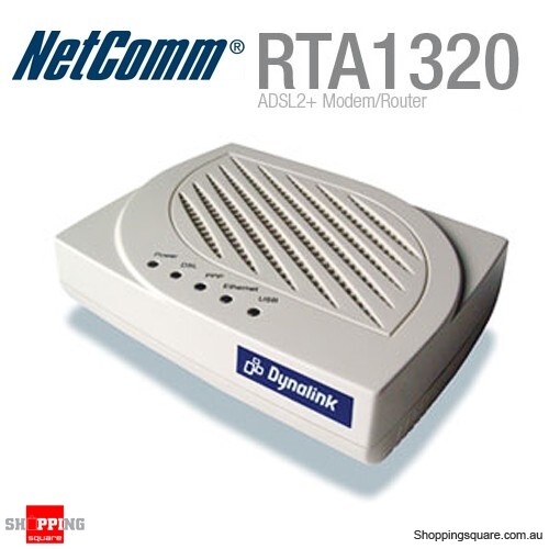 NetComm Dynalink RTA1320 ADSL2+ Modem Router+Power Supply Adapter ...