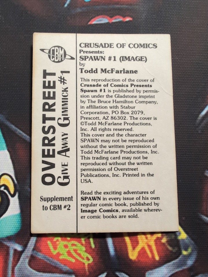1993 CBM OVERSTREET SPAWN #1 PROMO CARD | eBay