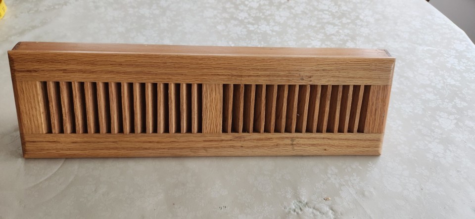 Red Oak Baseboard Wooden Register 18 Inch Supply Floor Vent Baseboard ...