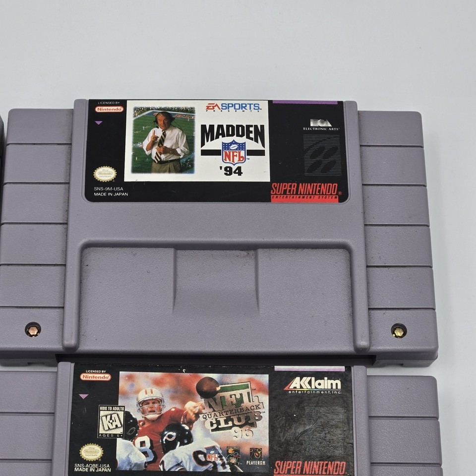 Lot of Super Nintendo Games (SNES) Sports Games Madden NHL 95 NBA 95 | eBay