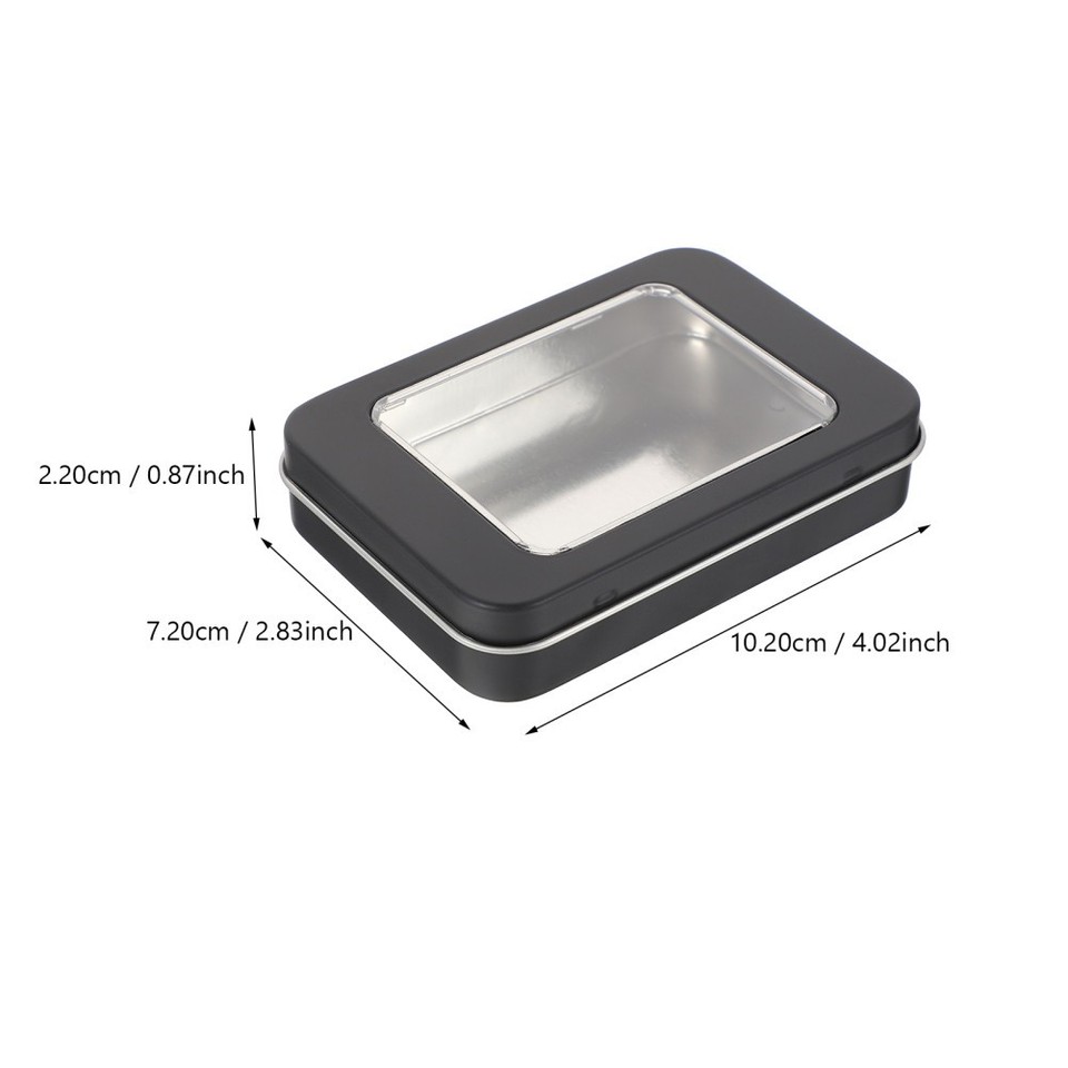 24 Pcs USB Flash Drive Storage Window Boxes Tinplate Storage Case ...