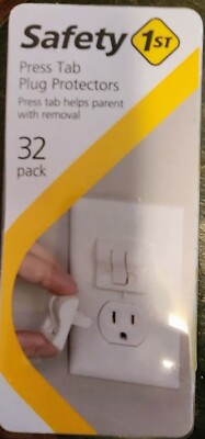 NEW Safety 1st Press Tab Plug Protectors (32pk) BABY SAFETY OUTLET ...
