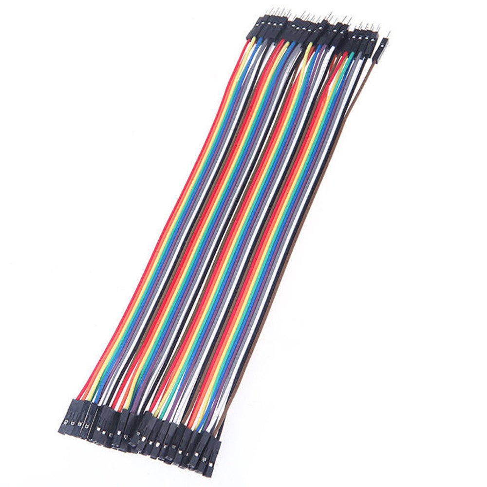 40PCS Dupont Wire Color Jumper Cable 2.54mm 1P-1P Male to Female 20cm ...