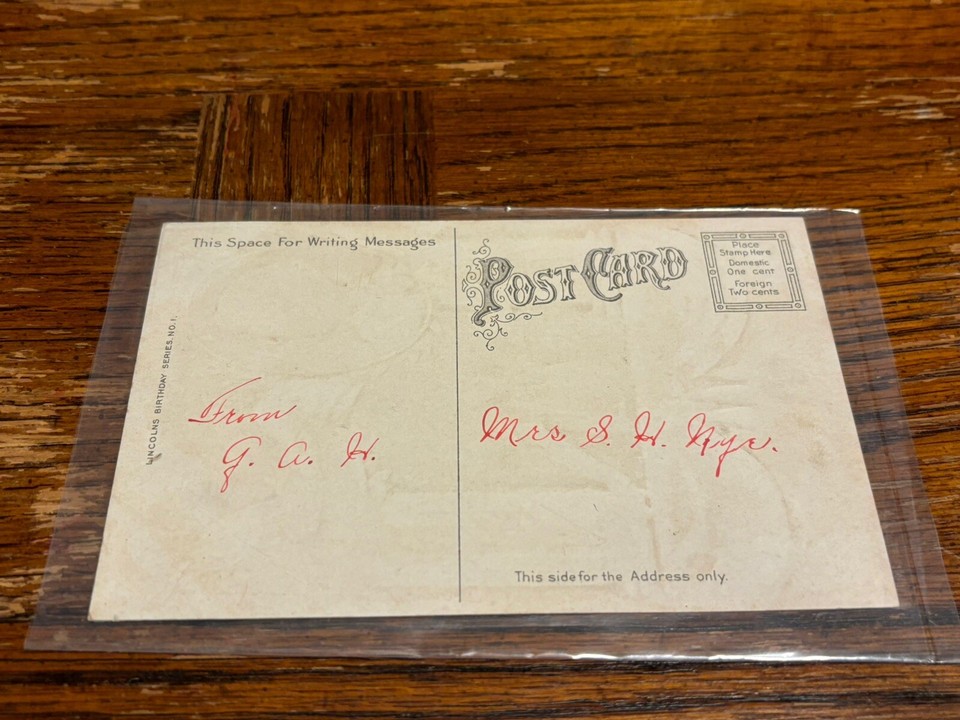 1909 Lincoln Centennial Postcard Lincoln’s Birthday The Martyred ...
