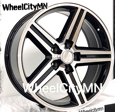 20 x9" black machined Chevy IROC Z28 OE replica rims fits Impala SS 5x5 ...
