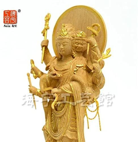 kaiu art Marishiten Standing Statue Wood carving Buddha Marīci H135mm ...