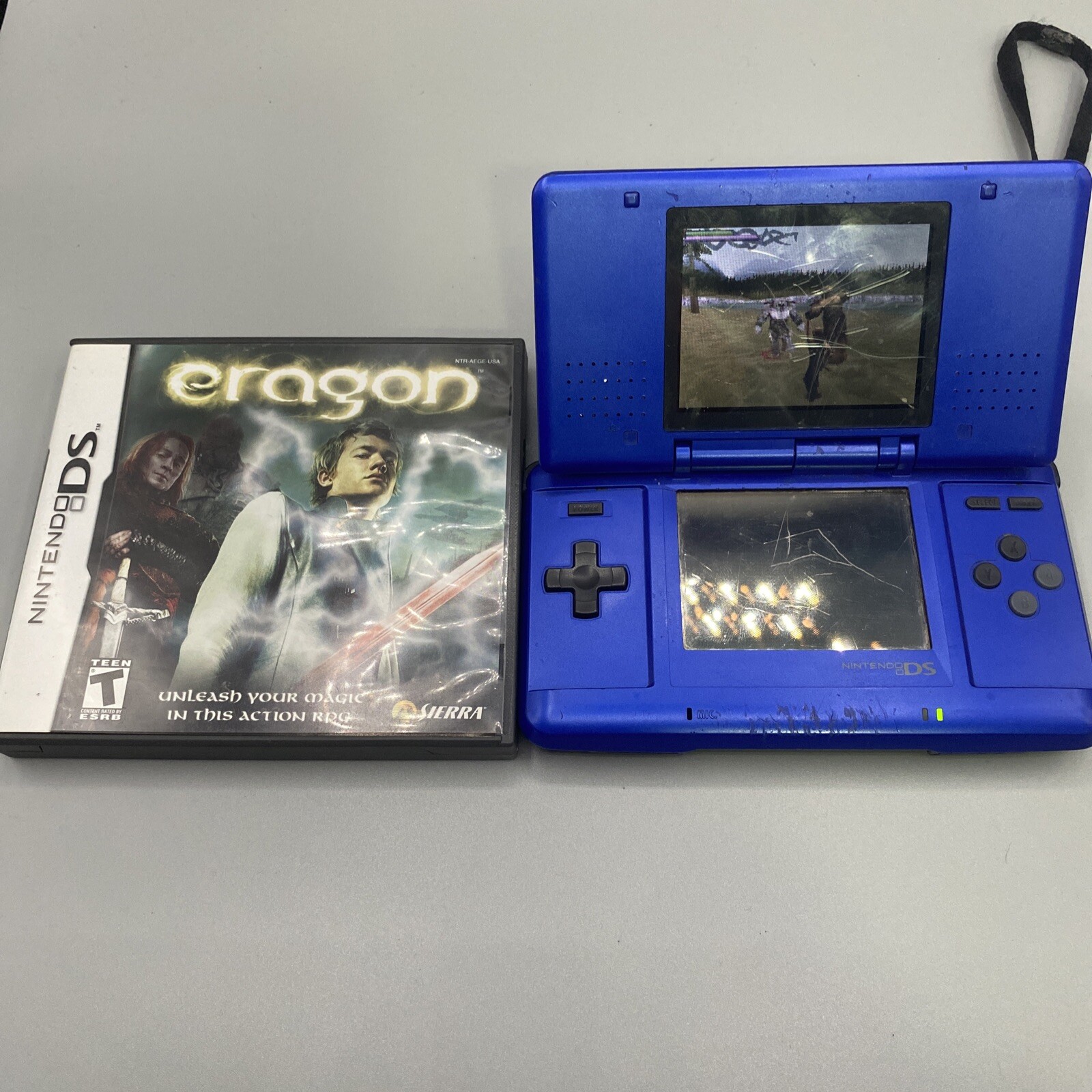 Nintendo DS Console Original NTR-001 Blue Tested Works with Eragon game ...