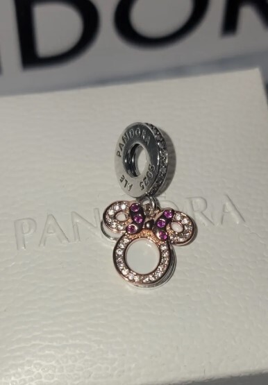 PANDORA Disney Minnie Mouse Silhouette Double Dangle … - Gem