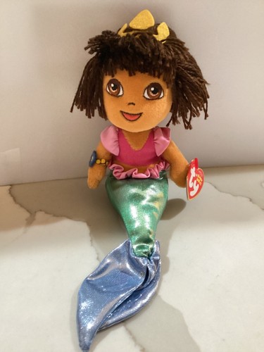 2007 TY DORA the Explorer Mermaid Beanie Baby 7” NEW | eBay