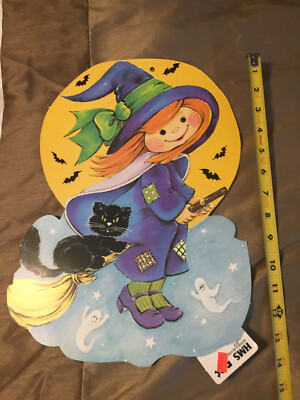 VINTAGE HALLOWEEN HMS GIRL WITCH, GHOSTS, BATS DIE CUT NOS | eBay