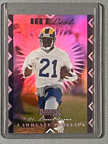 1996 Donruss Hit List Lawrence Phillips #15 St. Louis Rams Refractor SP ...