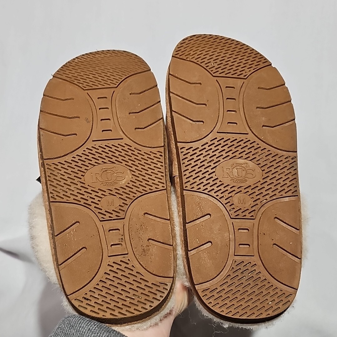 Rjs Fuzzies Womens Medium Brown Slip On Slippers Fits Size 7-8 ...