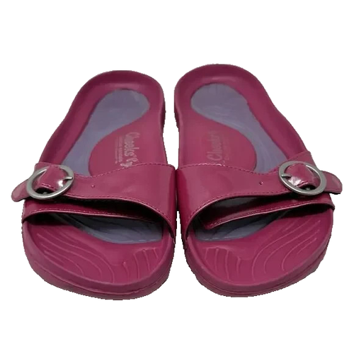 Cheeks Tony Little Exercise Slide Sandals Women Pink Casual Comfort ...