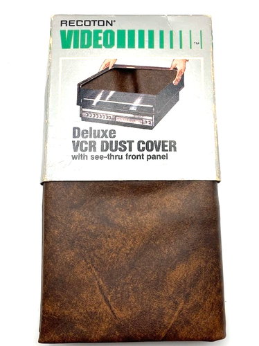 New Recoton Video Deluxe VCR dust Cover w/ See-Thru Front Panel Brown ...