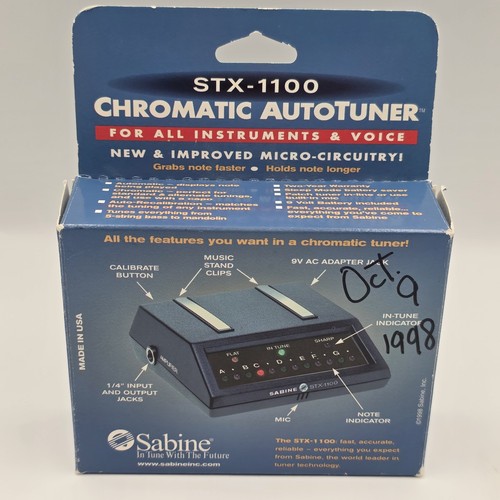 Sabine STX-1100 All Musical Instrument & Voice Chromatic Auto Tuner | eBay