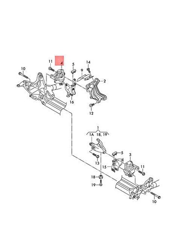 Genuine AUDI VW A4 Avant S4 quattro A4L Engine Mounting Right ...