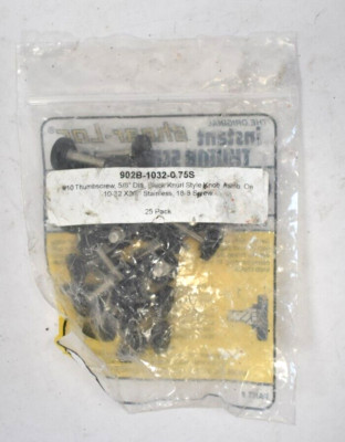 Shear Loc Instant thumb Screw Knobs 25 Pack Knurled Head 902B-1032-0 ...