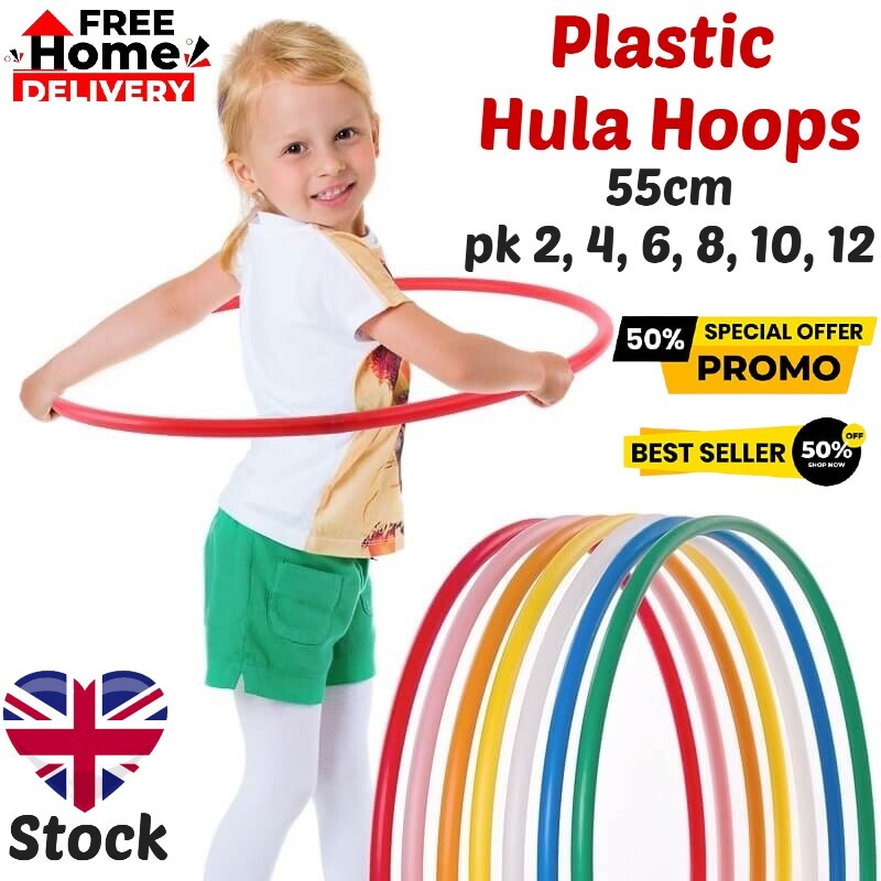55cm Hula Hoops Kids & Adults Hula Hoop School Game Fitness Sport ...