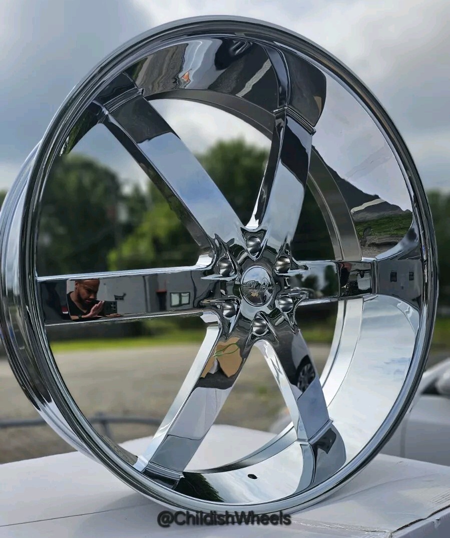 30" Inch Chrome U2 55 Wheels Rims 6x139.7 6x5.5 24 26 28 | One Piece ...