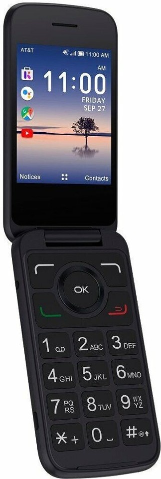 Alcatel SMARTFLIP 4052R 4G LTE AT&T + GSM Unlocked Black Flip Phone ...