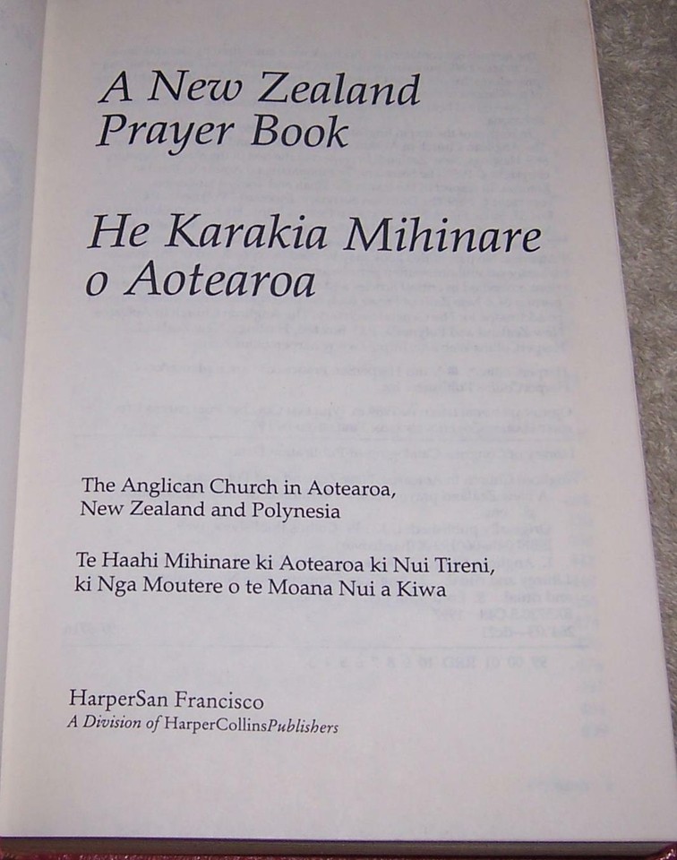 New Zealand Prayer Book He Karakia Mihinare O Aotearoa hc 9780060601997 ...