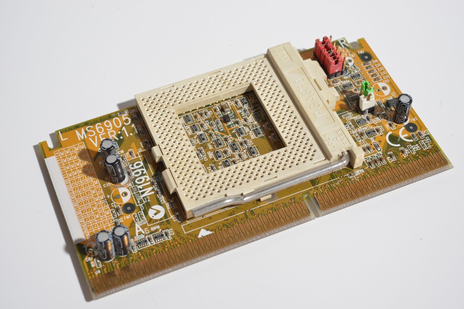 MSI MS-6905 Rev 1.1 Socket 370 FC-PGA to Slot 1 CPU Adapter Converter ...