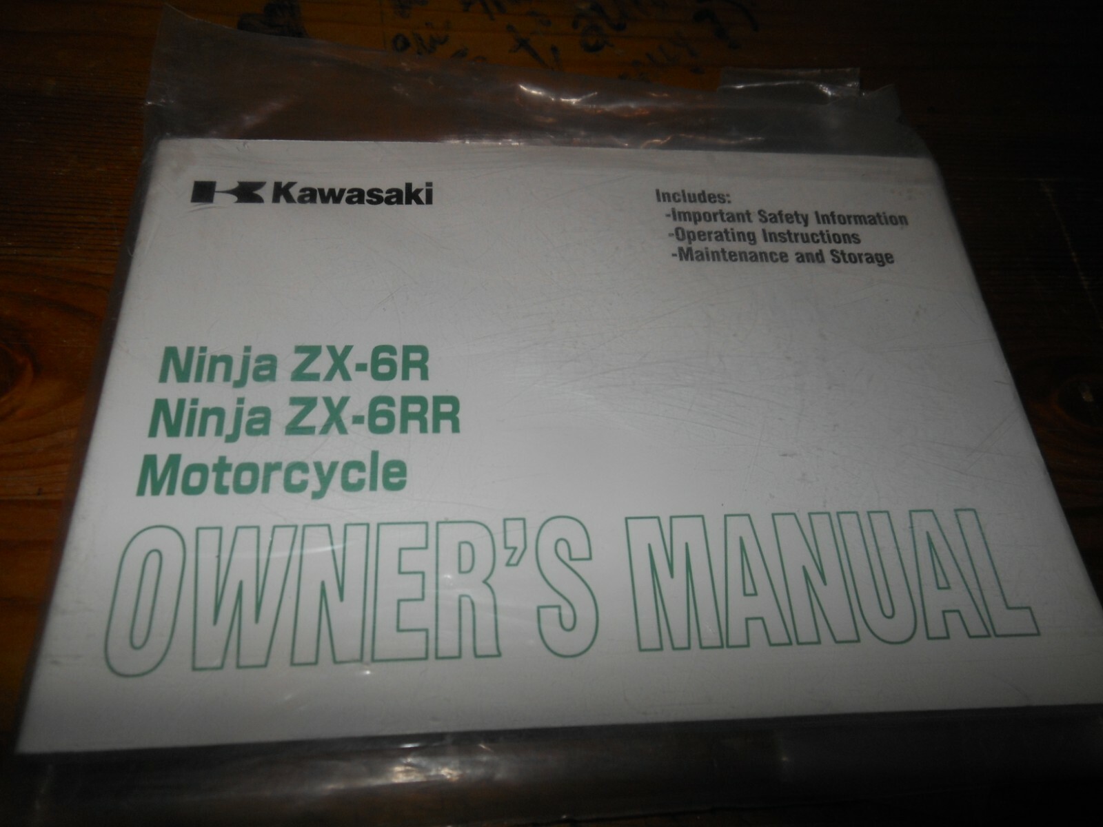 NOS Kawasaki Factory Owners Manual ZX-6R ZX-6RR ZX636-B2 ZX600-K1 99987-1216 | eBay