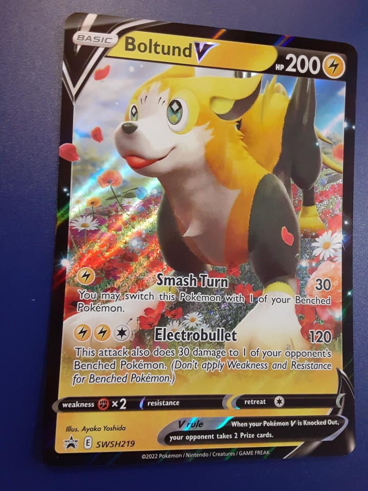 Pokemon Boltund V SWSH219 Jumbo Oversized Black Star Promo Card | eBay