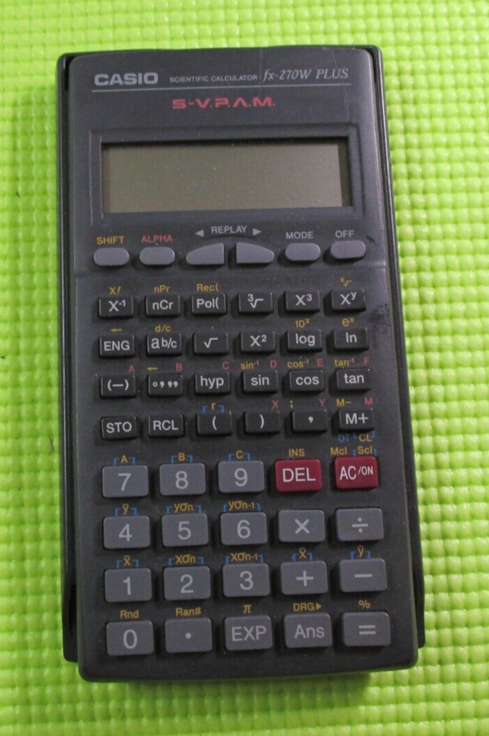 Casio FX-270W Plus Scientific Calculator--EUC--TESTED/WORKS GREAT T-73 ...
