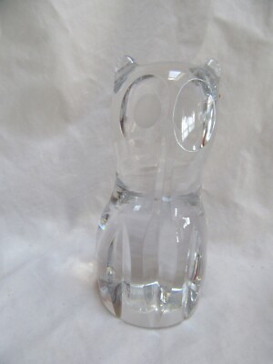 1970s Spode HW Clear Glass Owl 3.75" Tall Signed | eBay