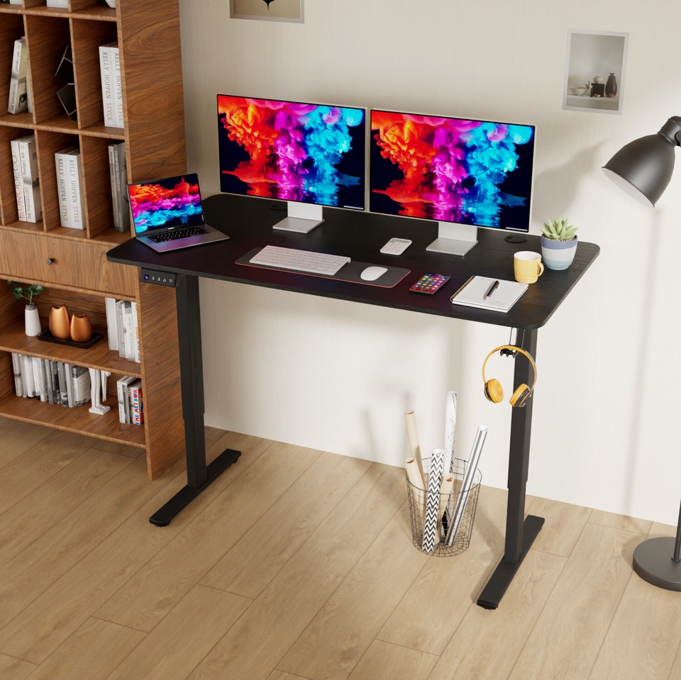 Standing Desk Computer Desk with Large Space and Headphone Holder ...