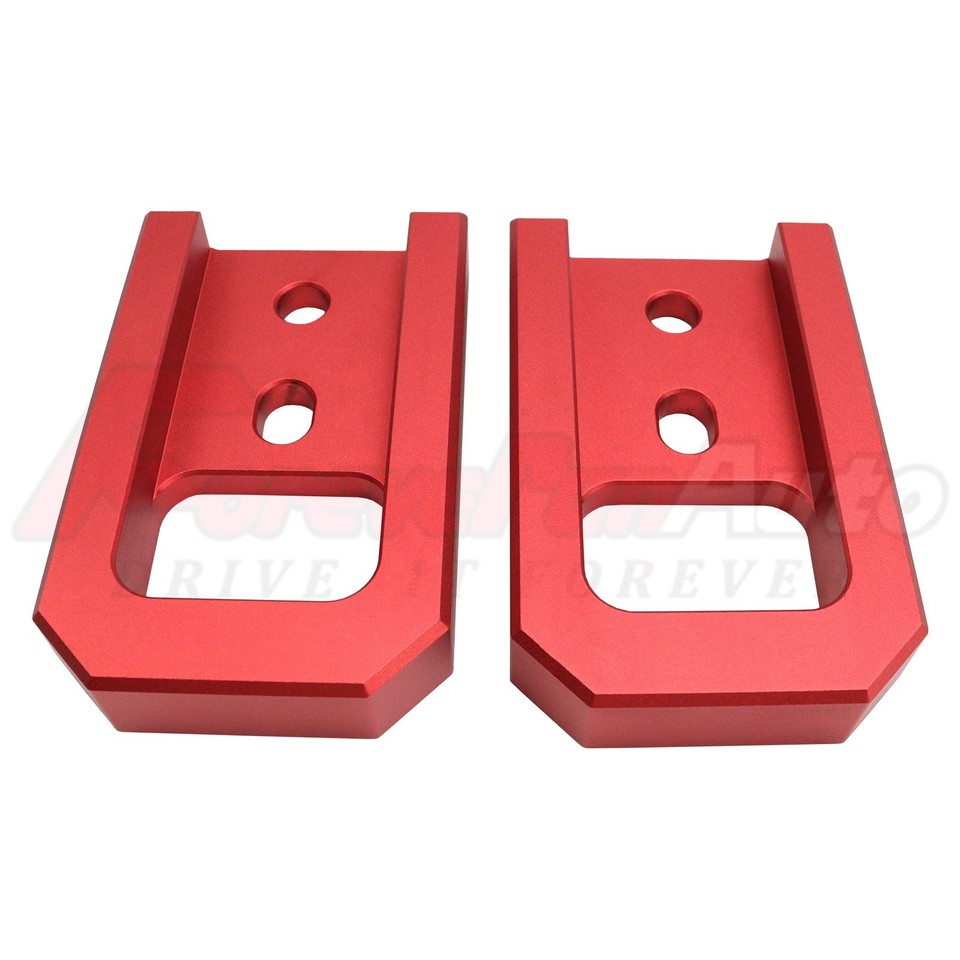 2x Front Tow Hooks for Toyota Tacoma 2024-26/ 4Runner 2025-26 Red Left ...