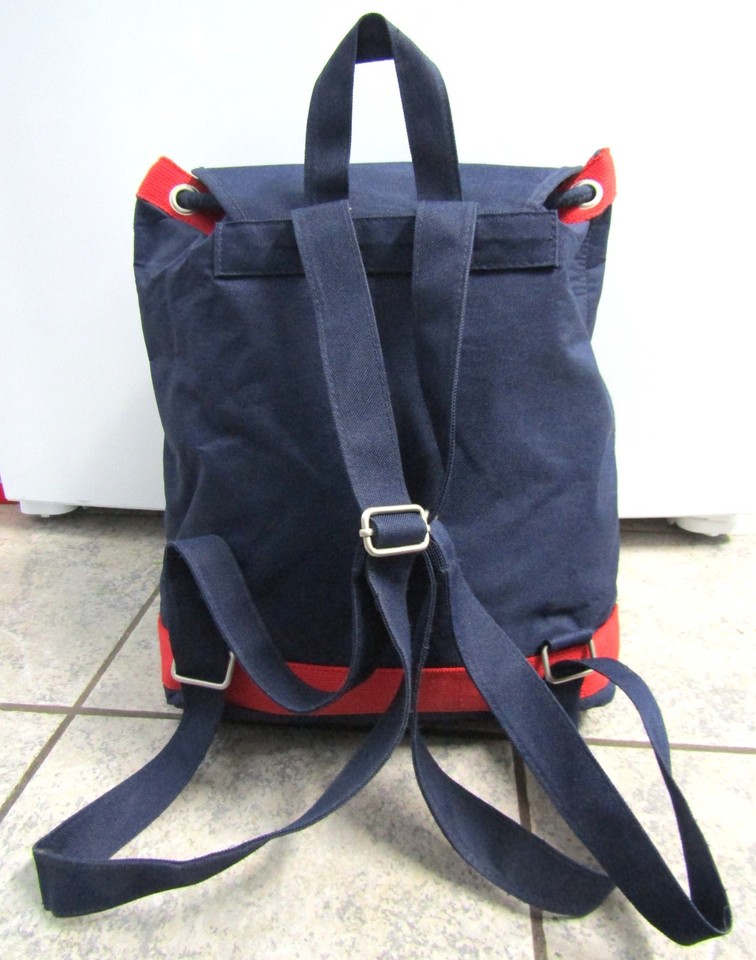 Vtg. 1990s TOMMY HILFIGER Backpack Nap Sack Tote Bag Big Flag Spell Out ...