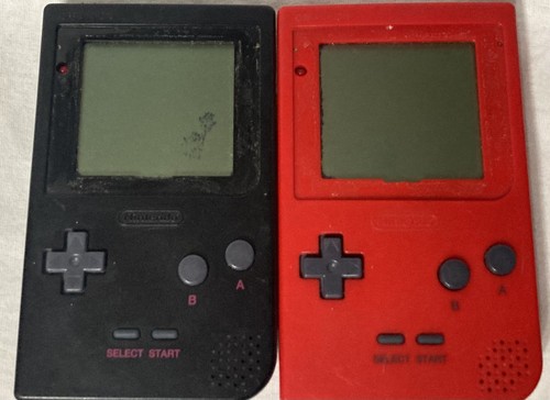 Gameboy Pocket Lot of 2 for PARTS ONLY (SEE PHOTOS) Red Black MGB-001 ...