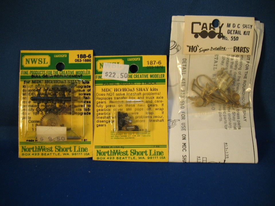 HOn3 ROUNDHOUSE MDC LIMA 3-TRUCK SHAY KIT, NIB, + Add'l detail parts | eBay