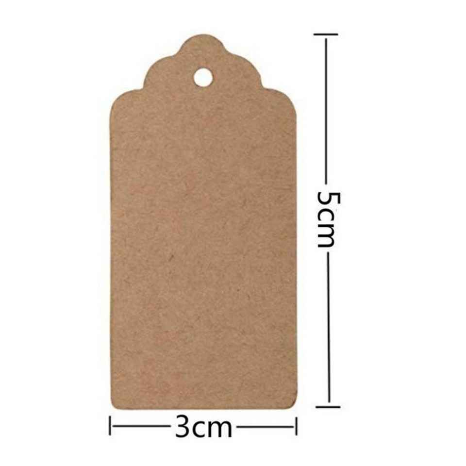 100pcs Bulk Blank Kraft Paper Tags Party Personalize Labels | eBay ...