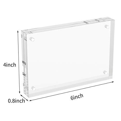 AITEE 4x6 Acrylic Picture Frames 3 Pack 20% Thicker Block Clear Picture ...