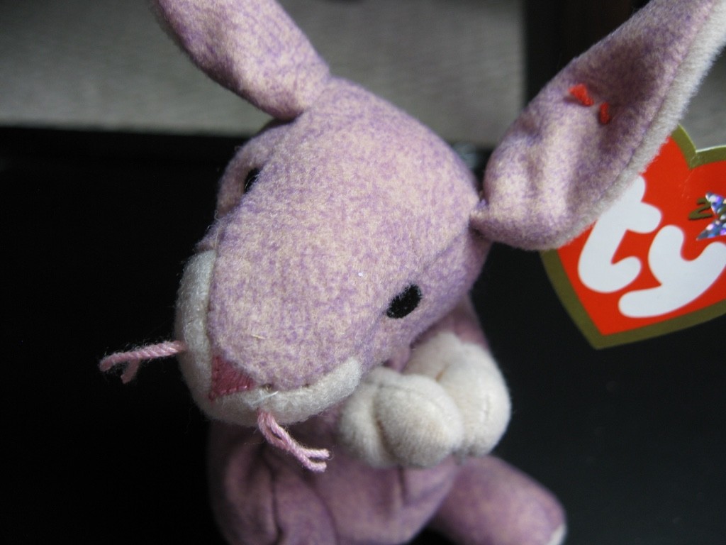 2000 Ty Beanie Baby Springy the Lavender Bunny with TAGS! stuffed toy ...