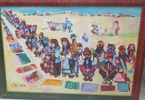 Jovan Obican painting (French Yugoslavian Jewish) masterpiece! Rare Oil ...