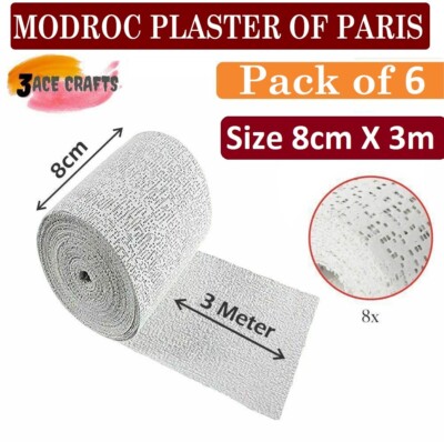 MODROC PLASTER OF PARIS SCULPT MODELLING MOULD CRAFT BANDAGE: 8cmX3m ...