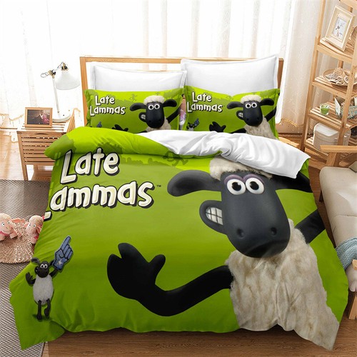 Shaun the Sheep Doona Duvet Cover+ Pillowcase Bedding Set Single Double ...