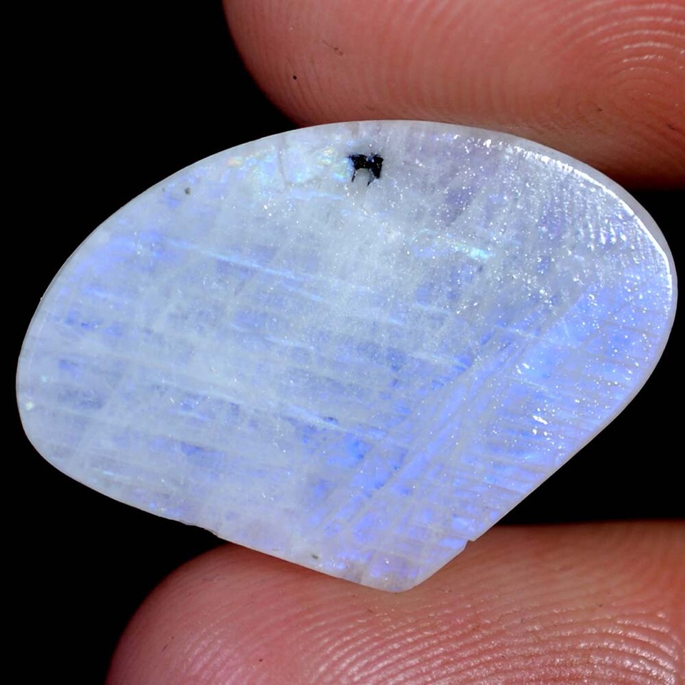 16.80 Cts 100% Natural Exclusive Flashy Rainbow Moonstone Cabochon ...