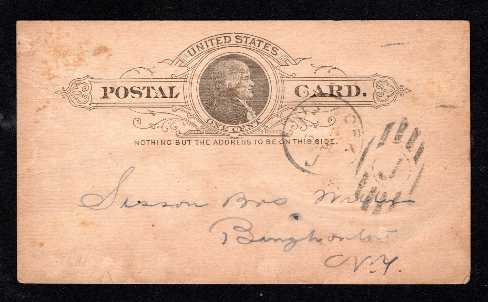 #UX9/S8f Missing Keystone Postal Card. Used, Discolored VG SCV $18. | eBay