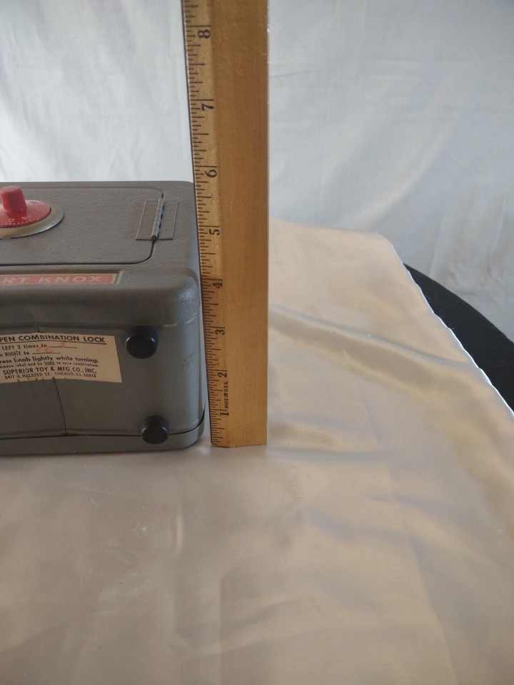 Vintage Fort Knox Metal Safe Superior Toy Combination Coin Piggy Bank ...