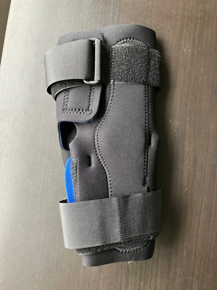 Ossur Neoprene Wrap Round Hinged Knee Support blue black New Open Box ...